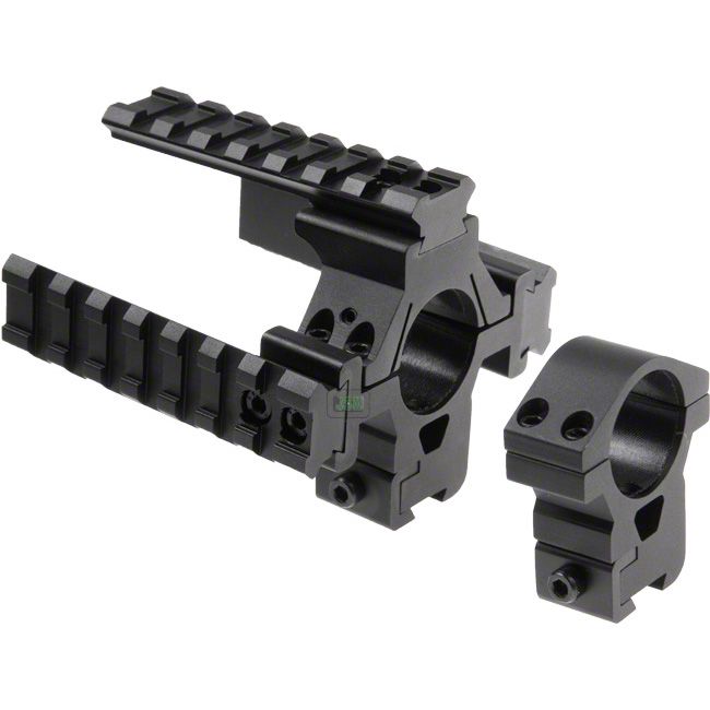 UTG Leapers RIS TRI RAIL 1” High Scope Mount Laser Torch Weaver Rails ...